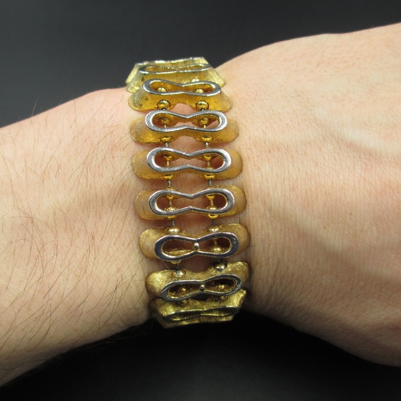 Jewelry | Vintage 8 Inch Gold Tone Rustic Worn Bracelet | Poshmark